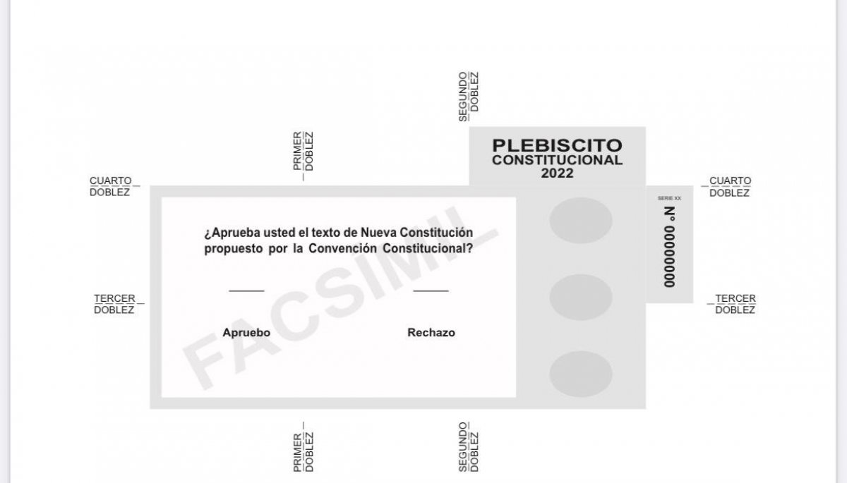 Servel publicó la papeleta para votar en el plebiscito de nueva ...
